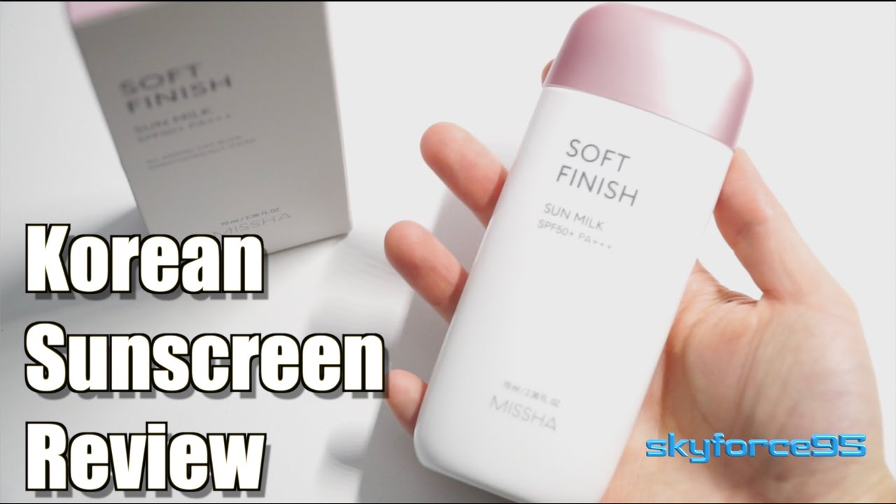 MISSHA Soft Finish Sun Milk SPF50+ Korean Sunscreen Review - YouTube