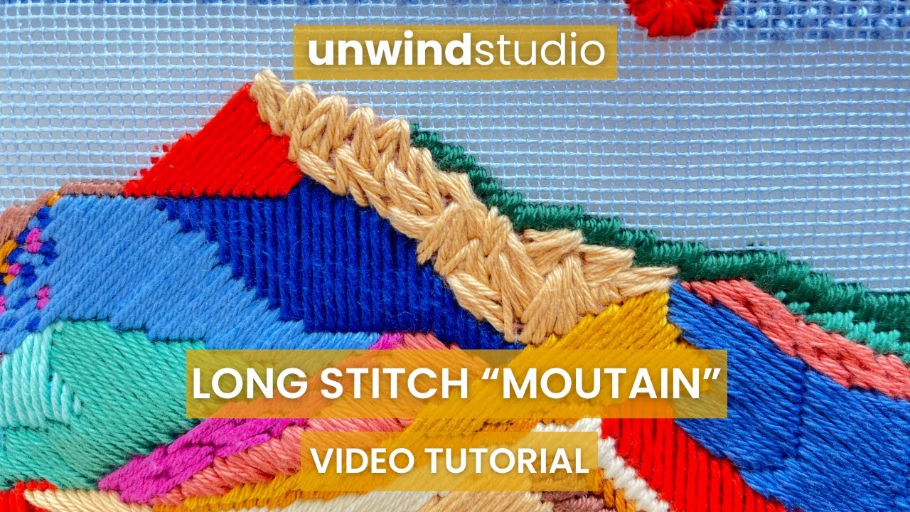 Long Stitch "Mountain" Variation - How to & Video Tutorial - YouTube