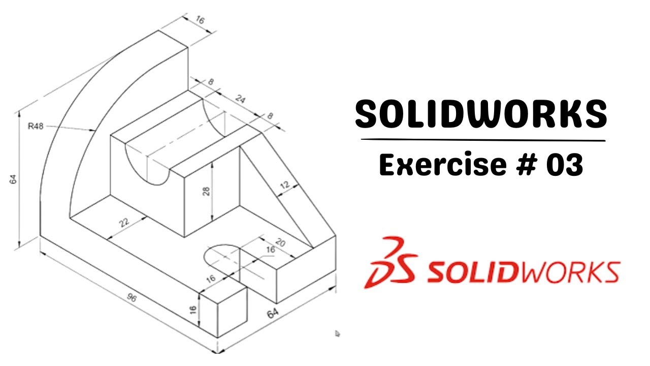 SolidWorks Exercises for Beginners -03 || #solidworksexercise # ...