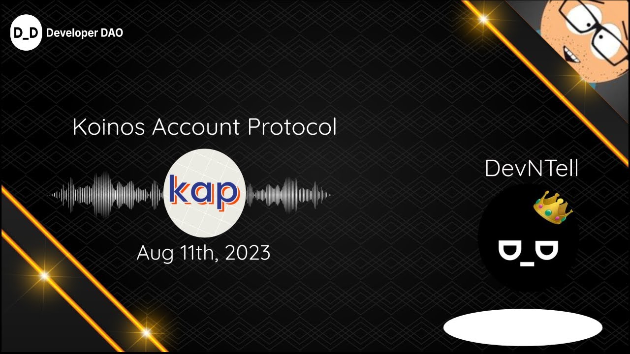 DevNTell - Koinos Account Protocol - YouTube
