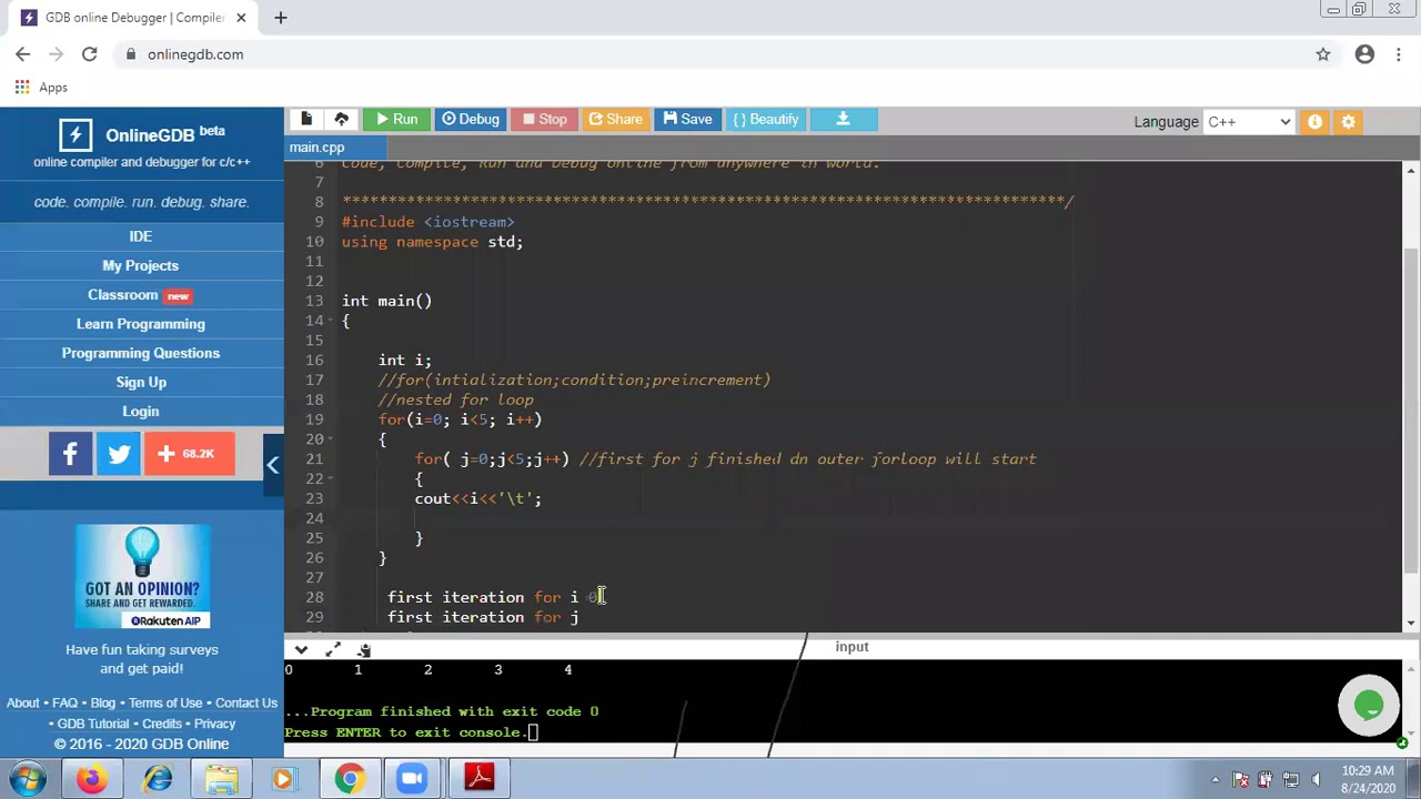 Basic For Loop - Youtube
