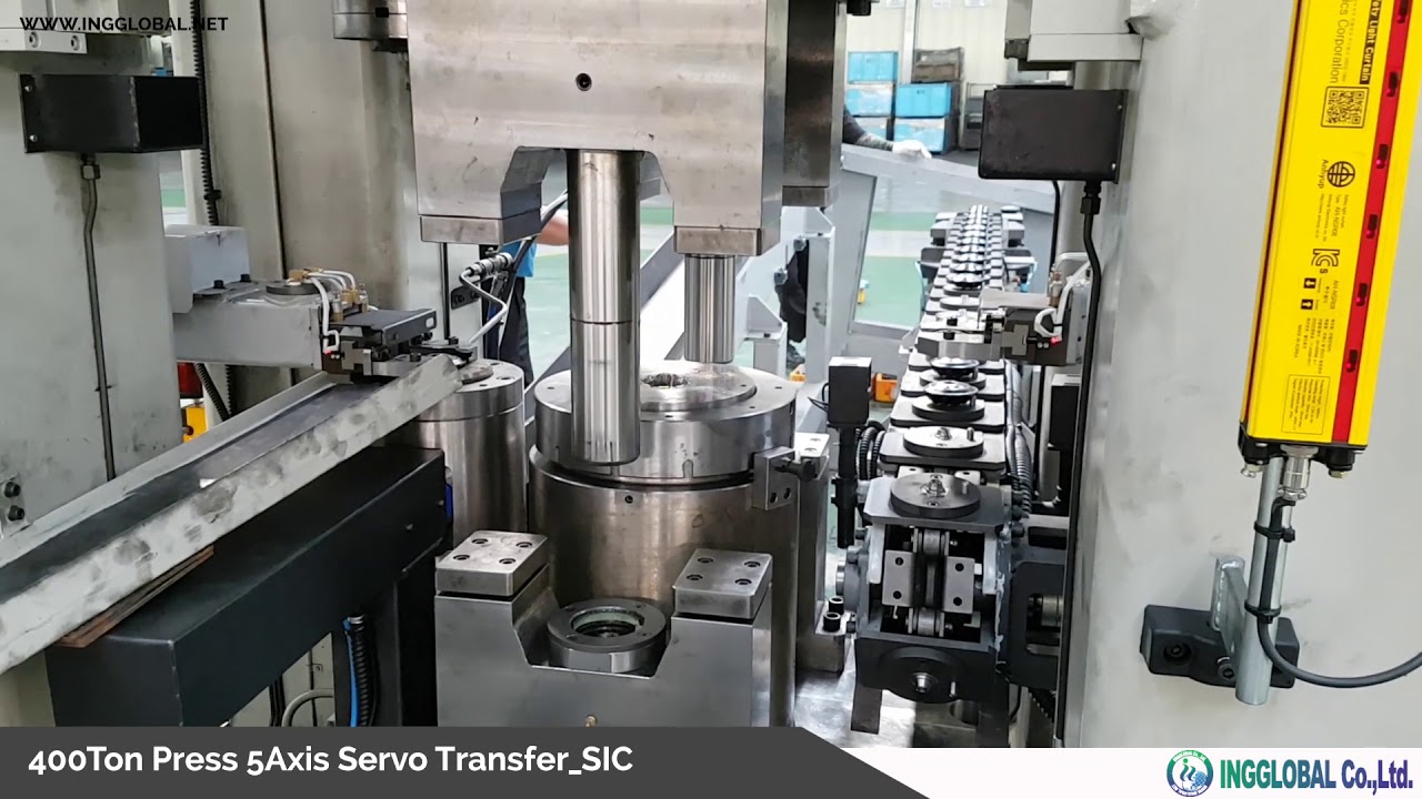 AUTOMATION_400Ton Press 5Axis Servo Transfer SIC - YouTube