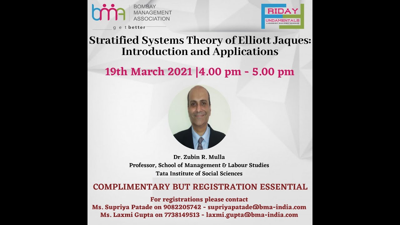 Stratified Systems Theory of Elliott Jaques: Introduction and ...