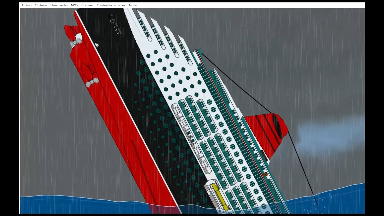 MS Oceania Ship Sinking by the Bow - Floating Sandbox Simulator - YouTube