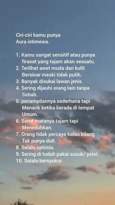 Ciri” aura kita istimewa #fypシ゚viral #youtubeshorts #viralvideo - YouTube