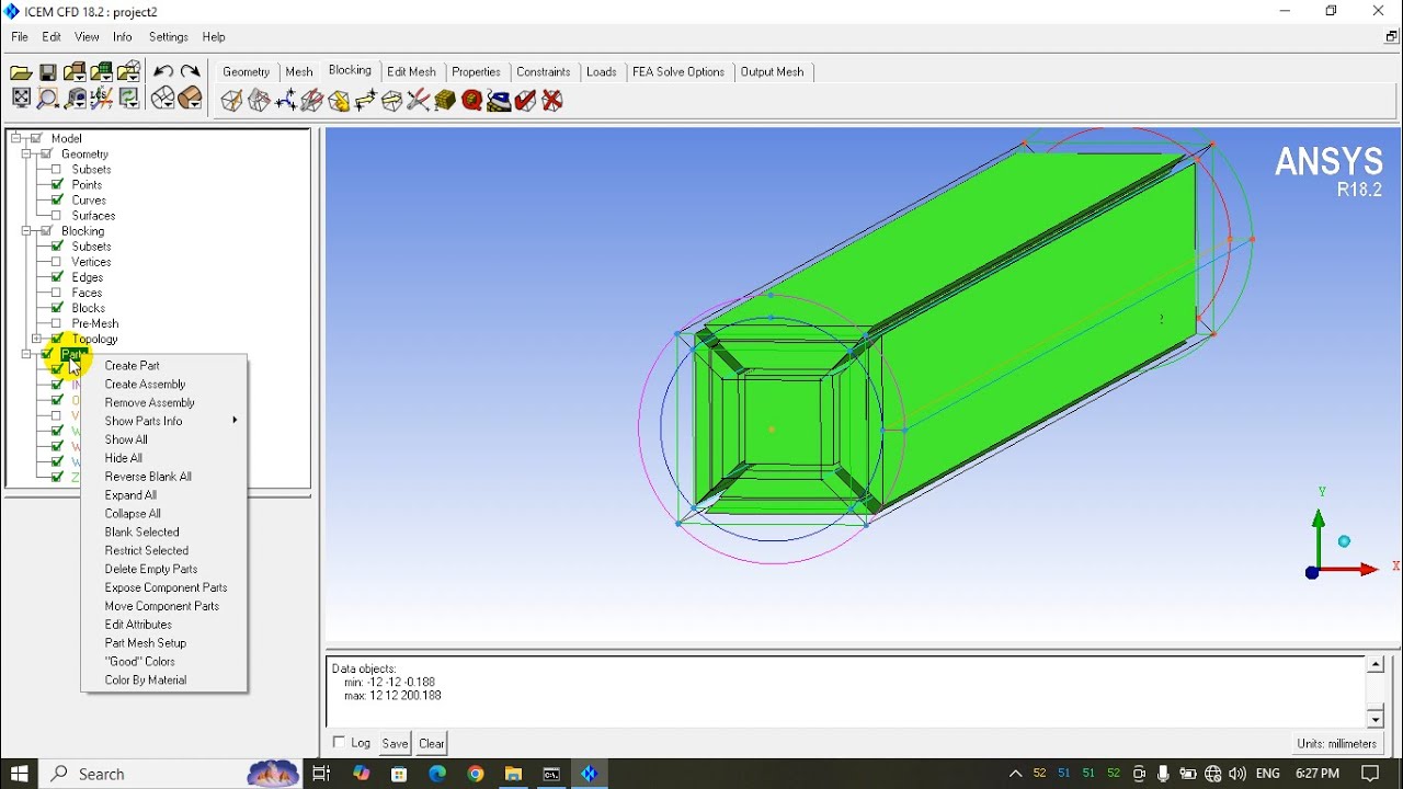 How To Create Multizone Structured Mesh In Ansys Icem Cfd Simplified Guide Youtube