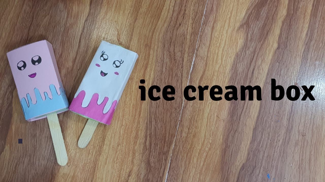 How to make a paper ice cream box .... #28 - YouTube
