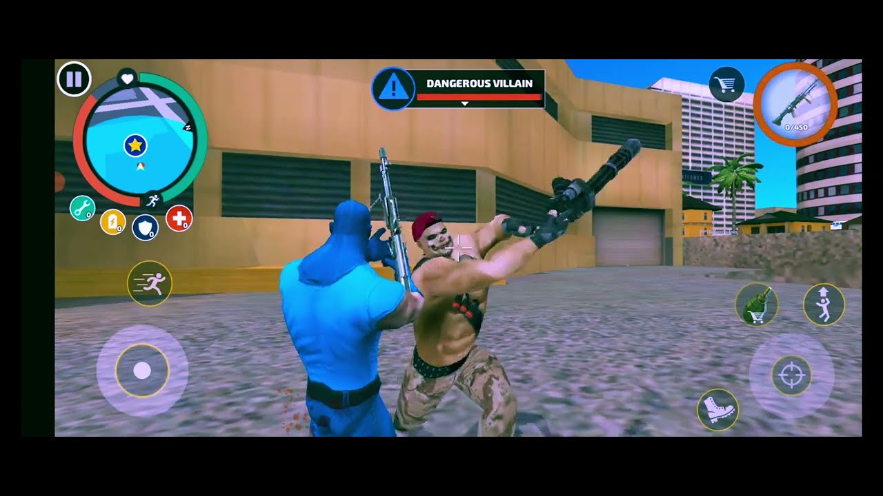 Rope hero || killing villain near police station - YouTube