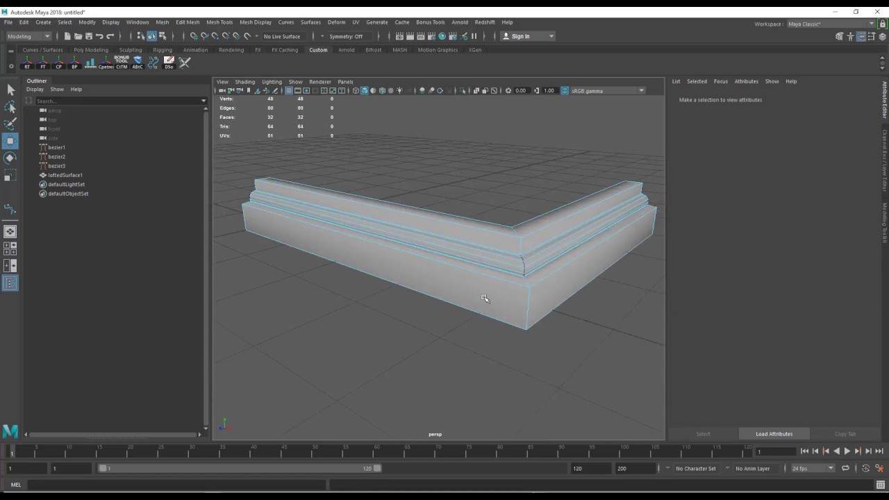Make a moulding profile with MAYA (NURBS) - YouTube