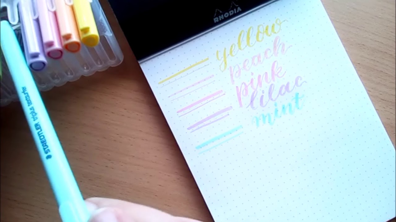 Hand Lettering with the new Staedtler Pastel & Vintage Highlighters ...