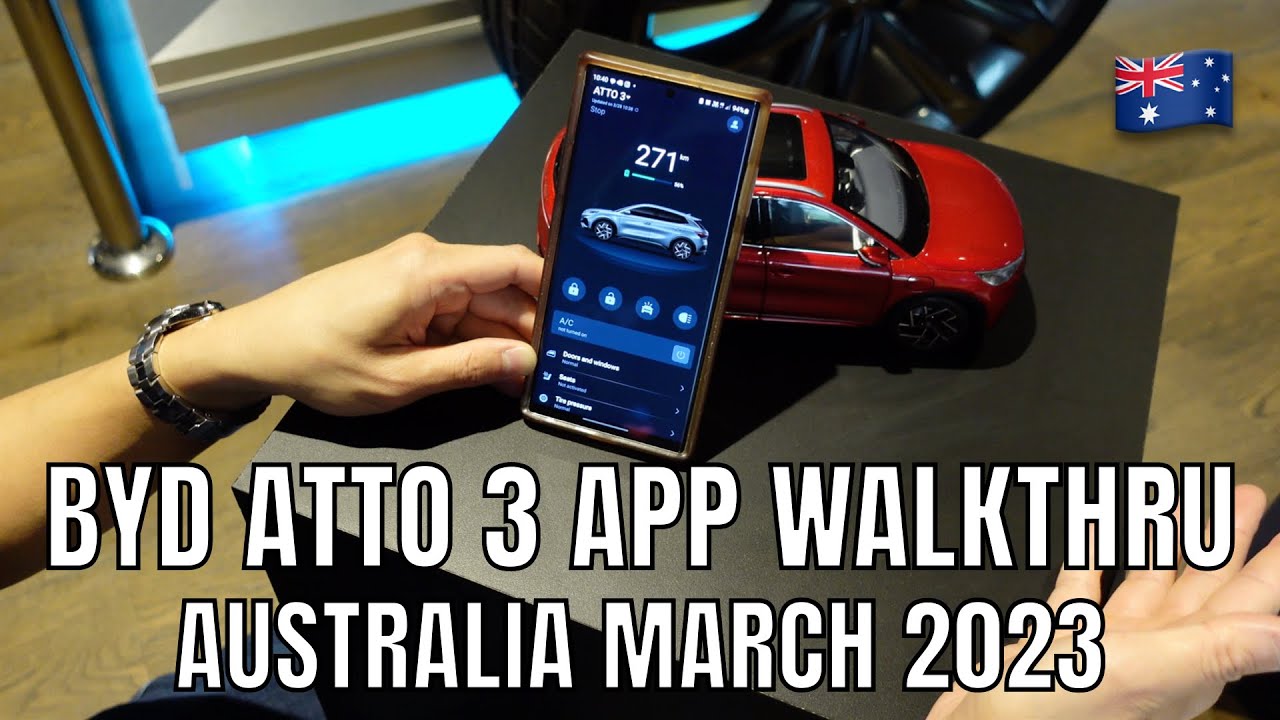 BYD ATTO 3 MOBILE PHONE APP AUSTRALIA WALKTHROUGH | March 2023 Review ...