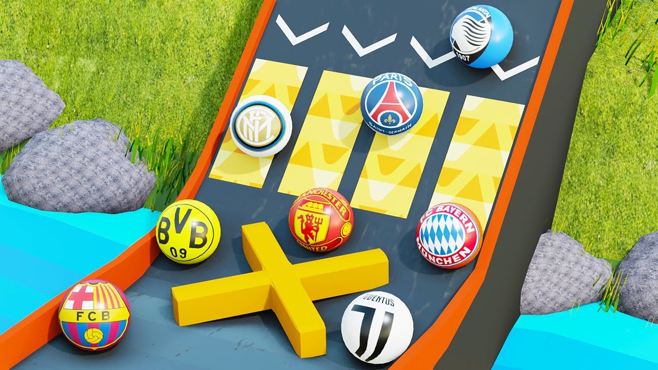 Marble Race Football Clubs - UEFA Champions League 2023-2024 - YouTube