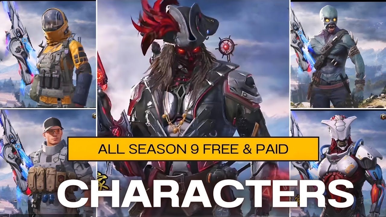 CODM SEASON 9 2024 ALL FREE & PAID CHARACTERS | SEASON 9 LUCKY DRAW ...