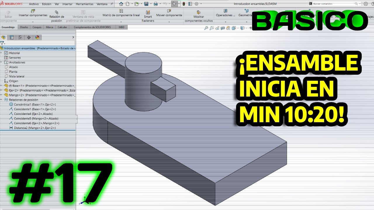 ¡Introducción a ENSAMBLES! 👀⚙️ | Curso BASICO SolidWorks #17 - YouTube