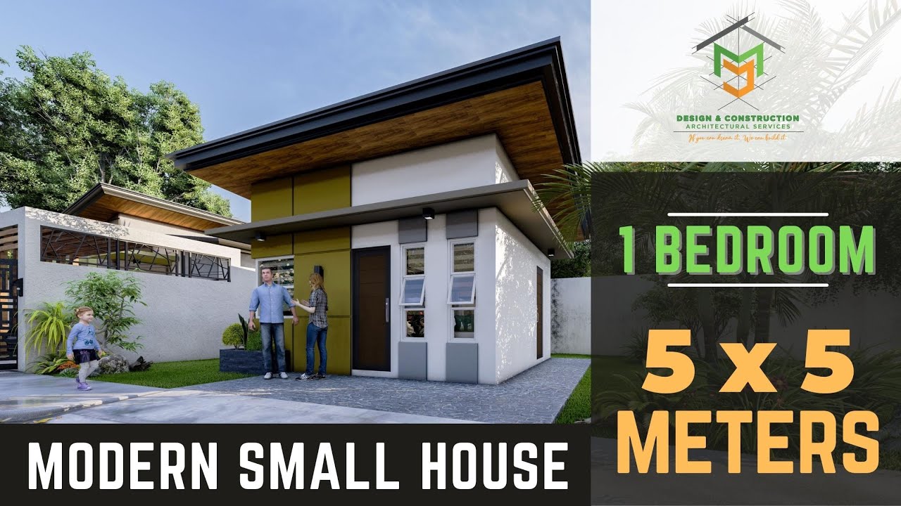 MODERN SMALL HOUSE DESIGN (300K Budget) | 5 x 5 meters (25sqm) - YouTube