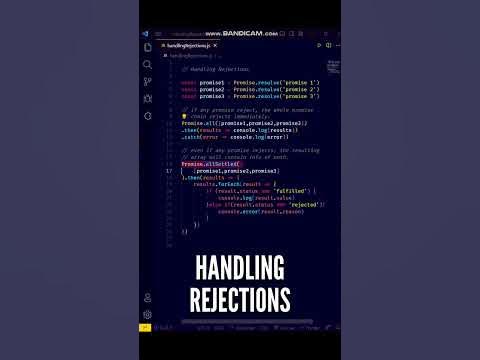 😋😋 Handling Rejections | Promise.all() vs Promise.allSettled() in ...