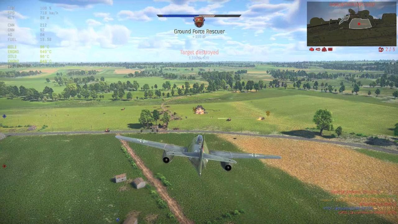 War Thunder Me 262 Game Play Ground Support 4K PS5 - YouTube