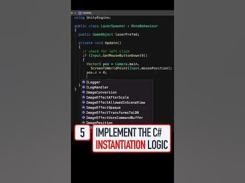 Instantiate objects at cursor in Unity/C# - IN 20 SEC! - YouTube
