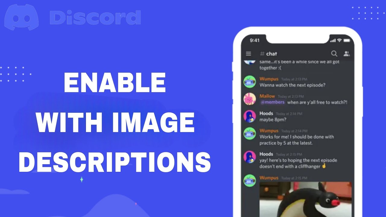 How To Enable And Turn On With Image Descriptions On Discord App - YouTube