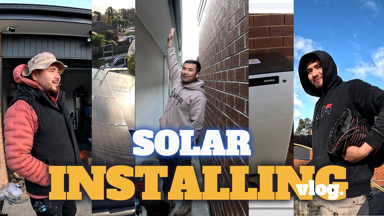Installing Solar Panels l Full Day Solar Installing Vlog - YouTube