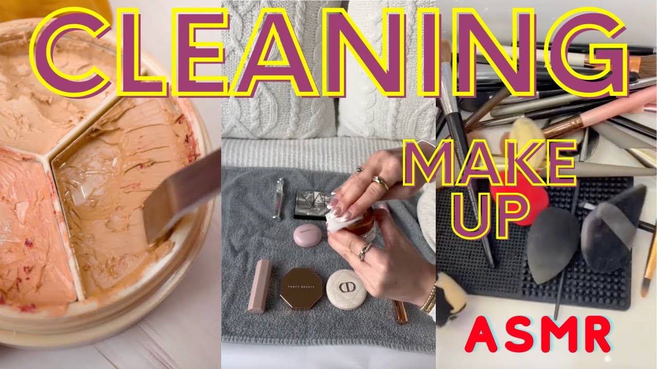 Cleaning & Organizing my Make-Up, ASMR, Best Compilation Tik Tok💋💄#1 ...