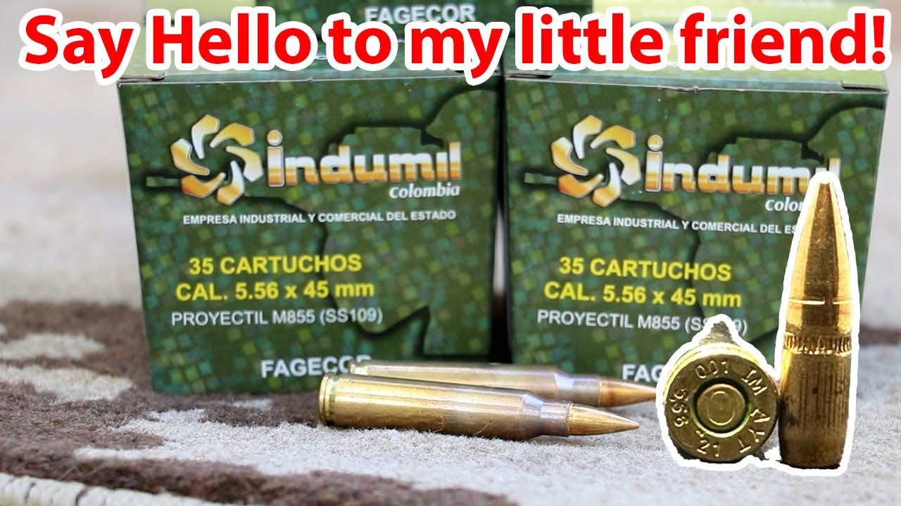 5.56x45mm, 62gr FMJ, M855 / SS109, Indumil - YouTube