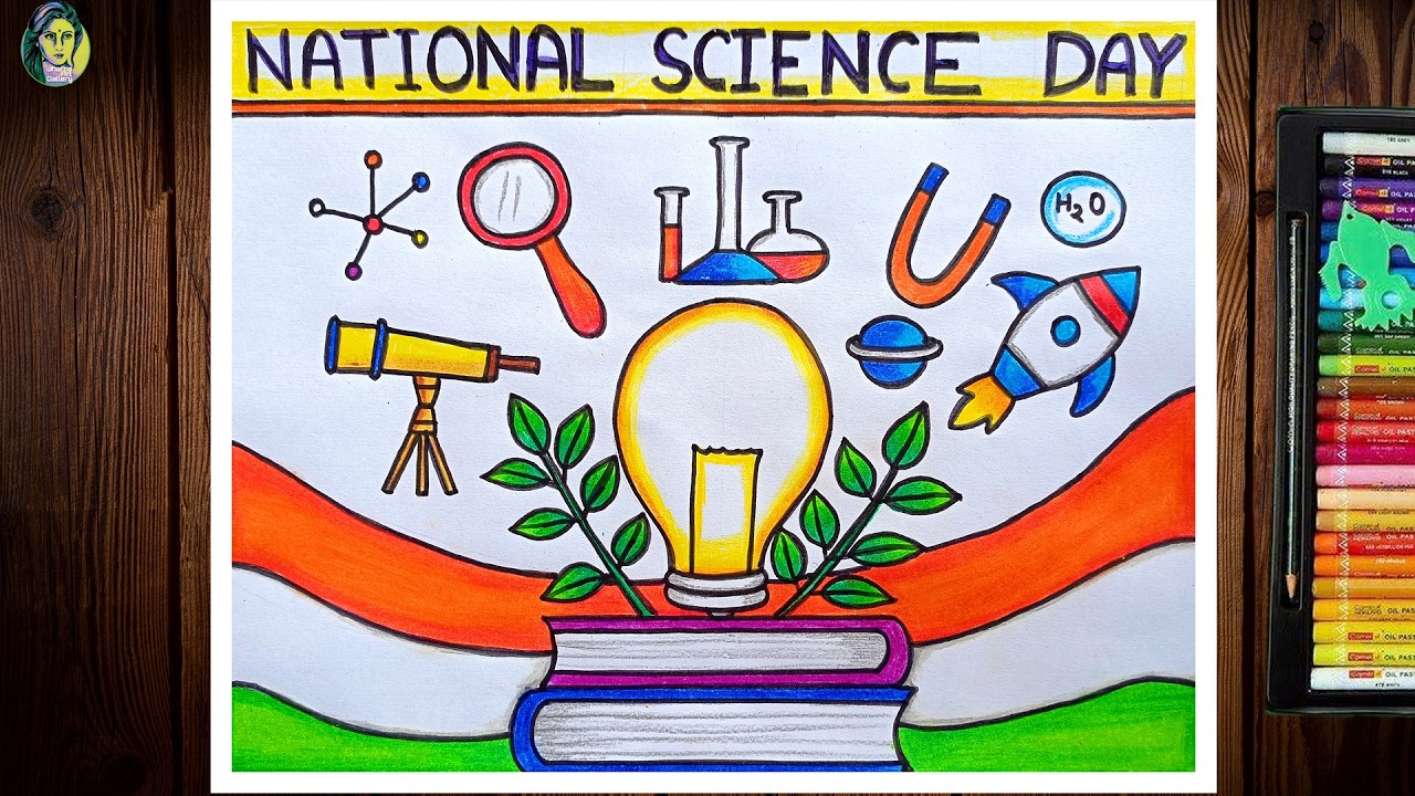 National Science Day Drawing Easy | How To Draw Science Day Poster Easy ...