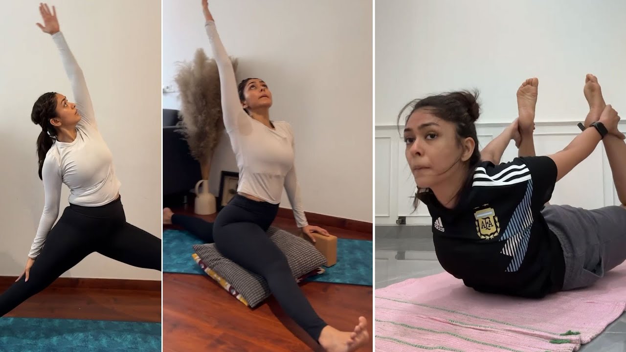 Mrunal Thakur Yoga | Mrunal Thakur Latest Workout Video | MS Talkies ...