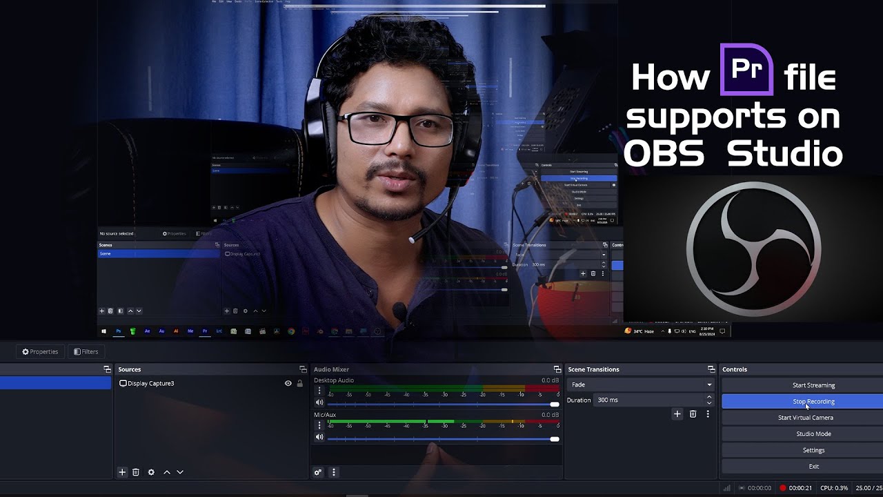 OBS Studio Screen Recordings | Edit in Premiere Pro 2021 | File Issue ...