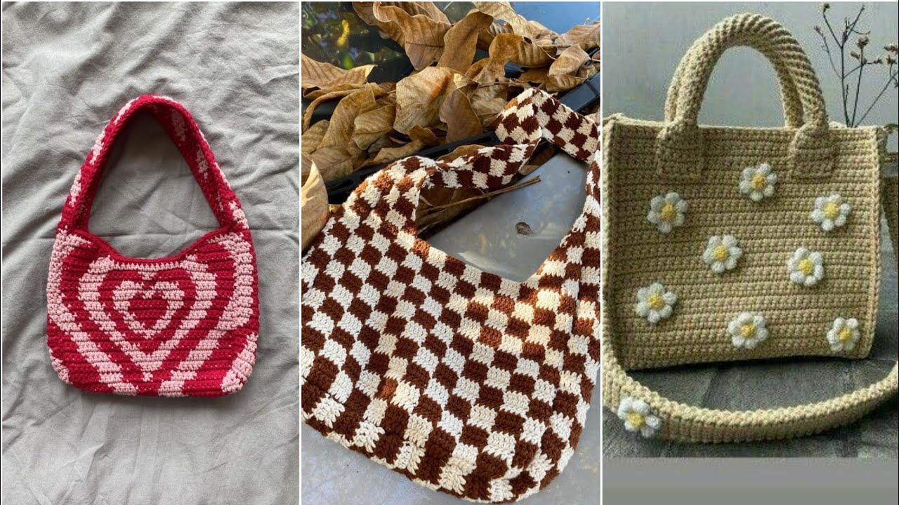 WONDERFUL FREE CROCHET BAGS PATTERN - YouTube