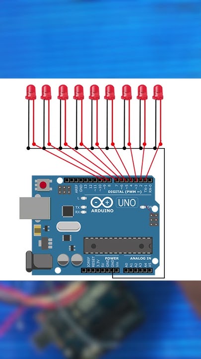 Knight Rider LED Circuit Using Arduino Full Circuit & Code/ Make a Knight Rider LED Circuit 5mm ...