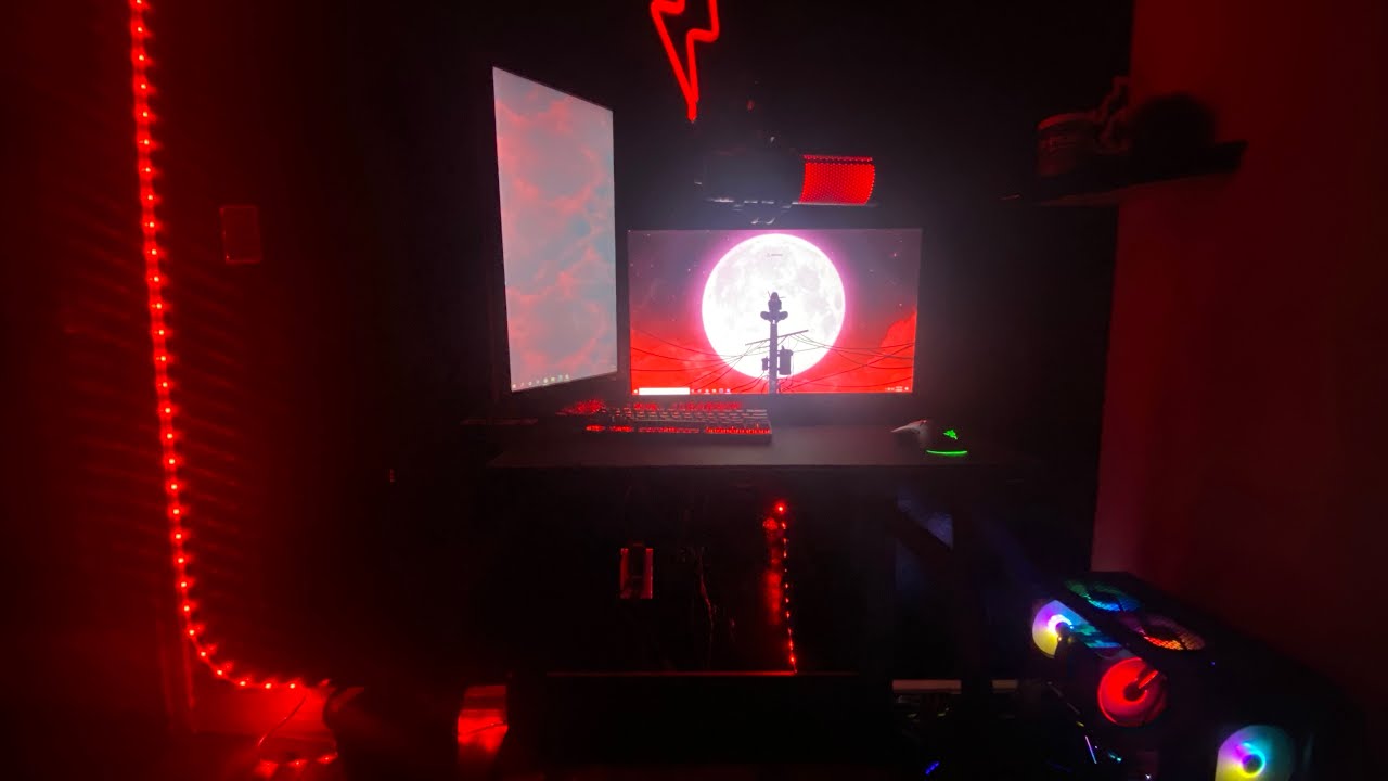 Best 2021 Gaming Setup Tour (Red Themed) - YouTube