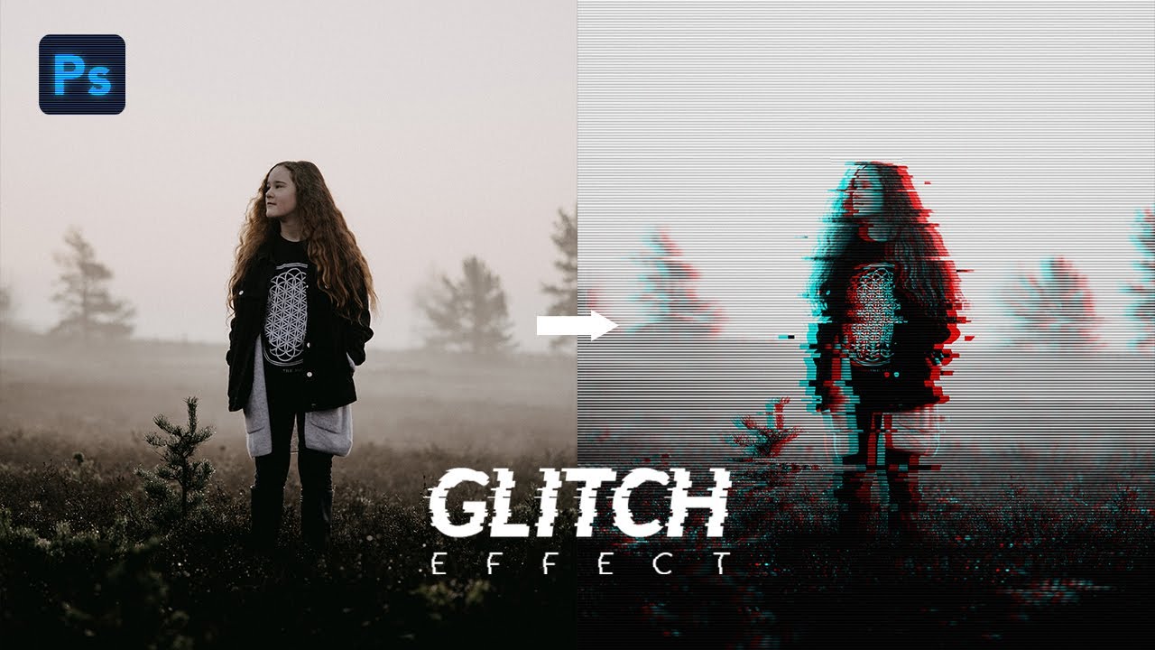 Glitch Effect on Portrait - Photoshop Tutorial - YouTube