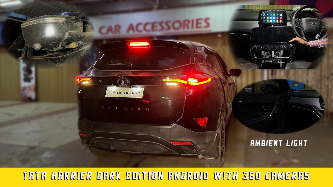 TATA HARRIER ANDROID WITH 360 CAMERA INSTALLATION 🤩 | TATA HARRIER WITH ...