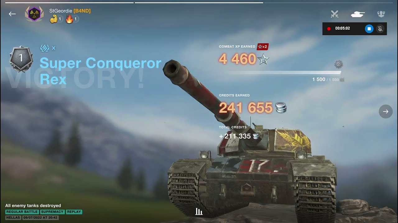 Super Conqueror | My 1st Ace Mastery | WoT Blitz - YouTube