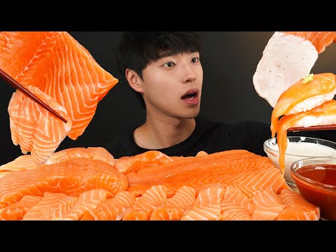 연어 한입 먹방 모음집🐟 땅규 통연어 먹방 SALMON MUKBANG サーモン лосось ASMR EATING SOUNDS