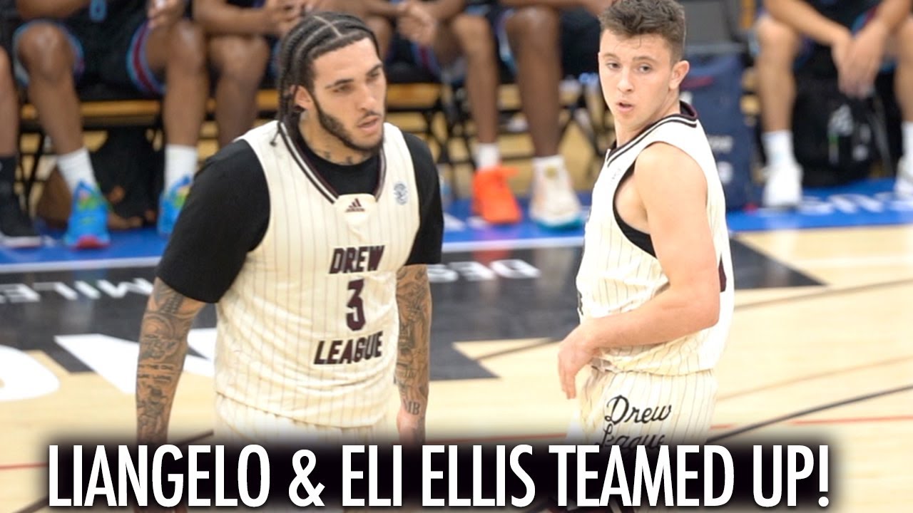 LiAngelo Ball & Eli Ellis TEAMED UP AT THE DREW LEAGUE! - YouTube