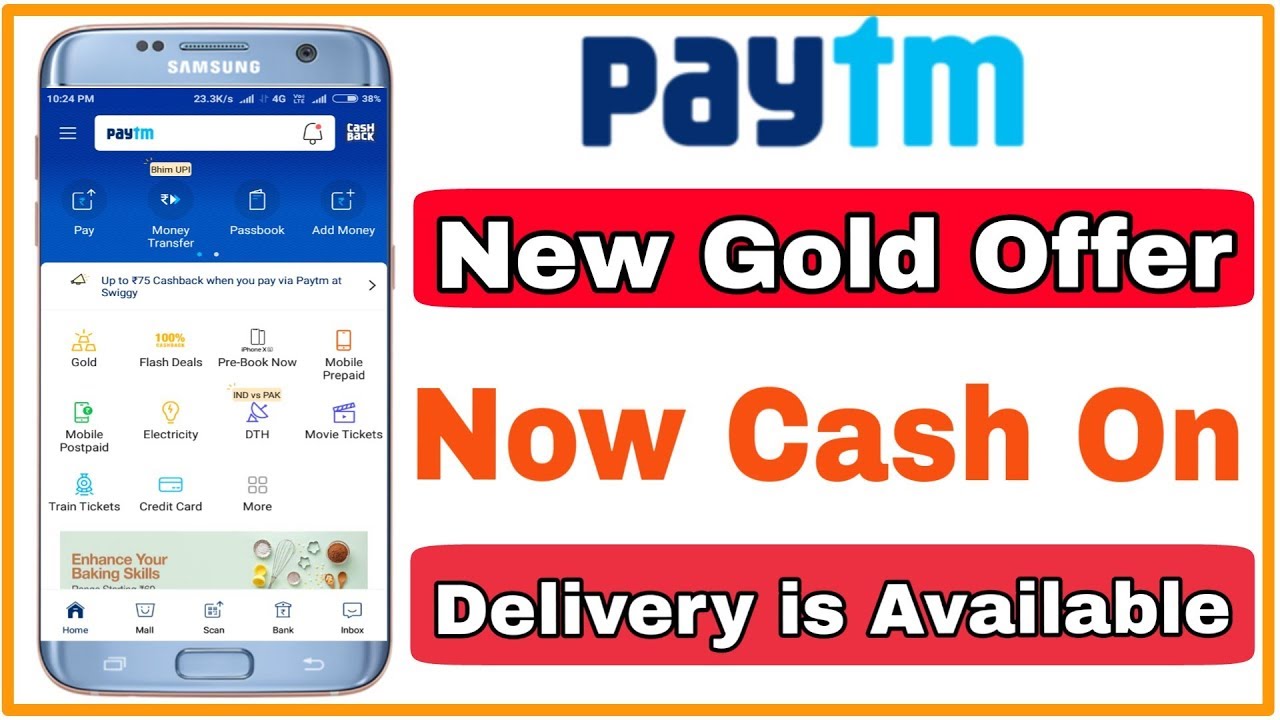 Paytm new gold offer | Paytm cash on delivery with promocode - YouTube