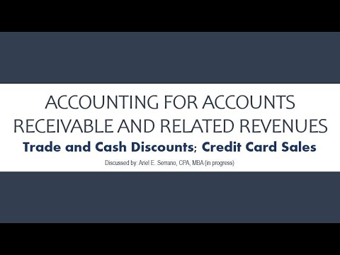 Accounts Receivable | Trade & Cash Discounts; Credit Card Sales - YouTube