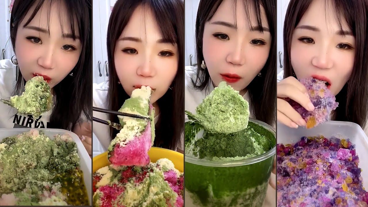 her soft ice eating asmr finishing her ice - YouTube