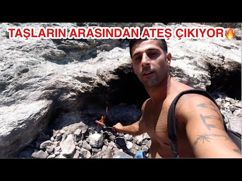 ÇIRALI YANARTAŞA GİTTİM METAN GAZI ATEŞİNDE SUCUK PİŞİRDİM😅🤫💣
