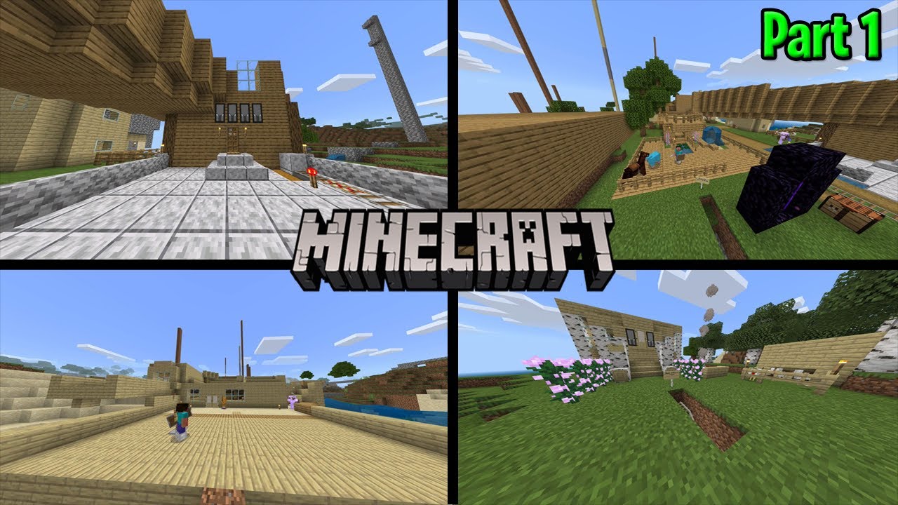 Minecraft Realm: First To Build Best House! #1 - YouTube