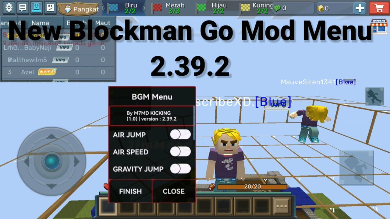 New Blockman Go Mod Menu Injector 2.39.2 (Android) - YouTube