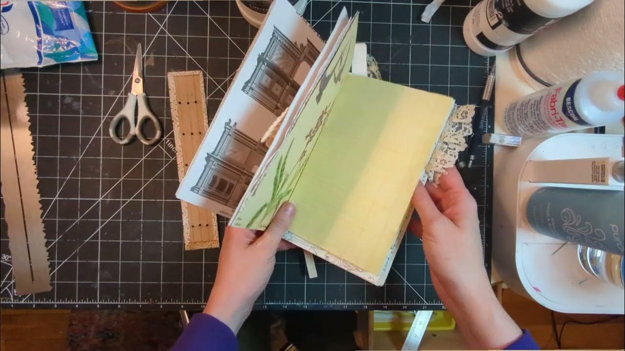 How I Make My Junk Journals Tutorial Part Three: Sewing in the Signatures and Making the Cover ...