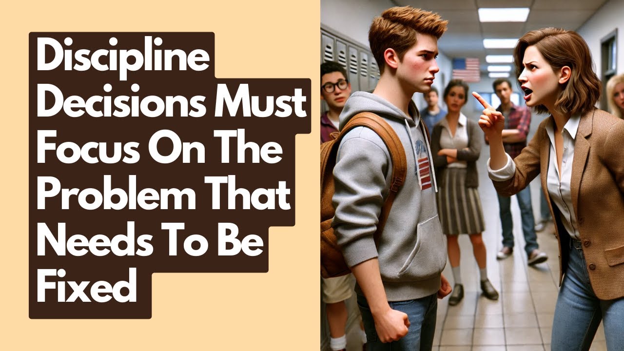 Discipline Decisions Must Focus On The Problem That Needs To Be Fixed ...