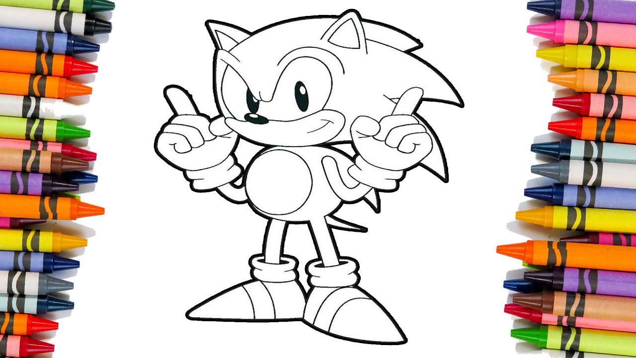 how to coloring sonic the hedgehog - YouTube