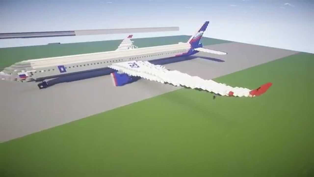 Boeing 757-300 "Aeroflot" - minecraft replica - YouTube
