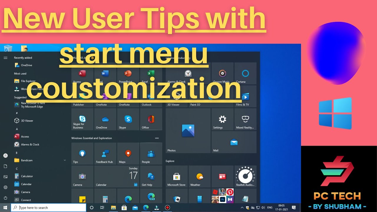 New User Tips💻With start menu Coustomization🔥 - YouTube