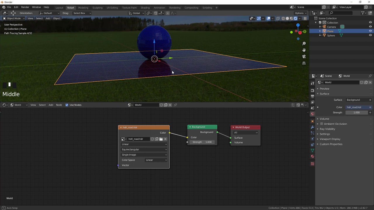 Blender 2.82와 Cycles 렌더러 강좌 - 13. Environment Light - YouTube