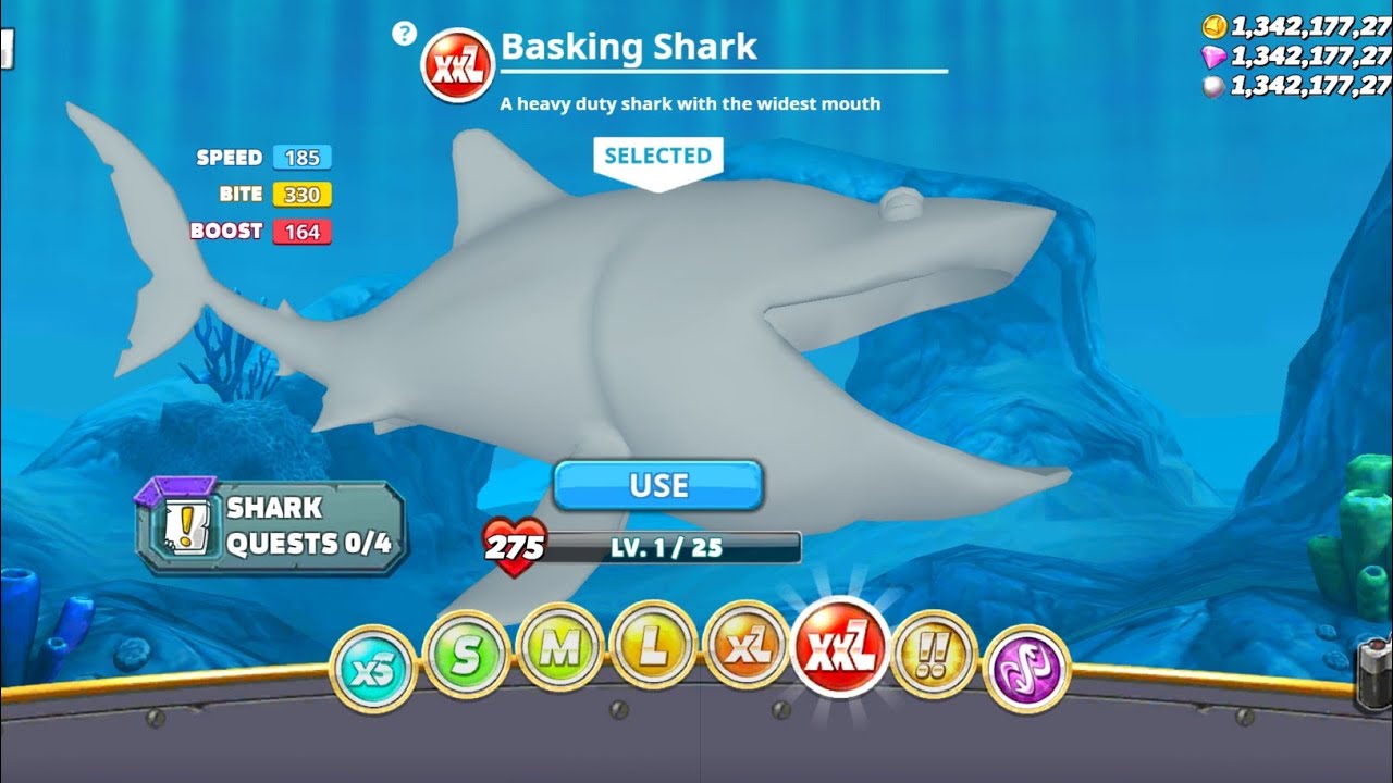 NEW EVOLUTION SHARK BASKING SHARK UNLOCKED AND GAMEPLAY - Hungry Shark ...